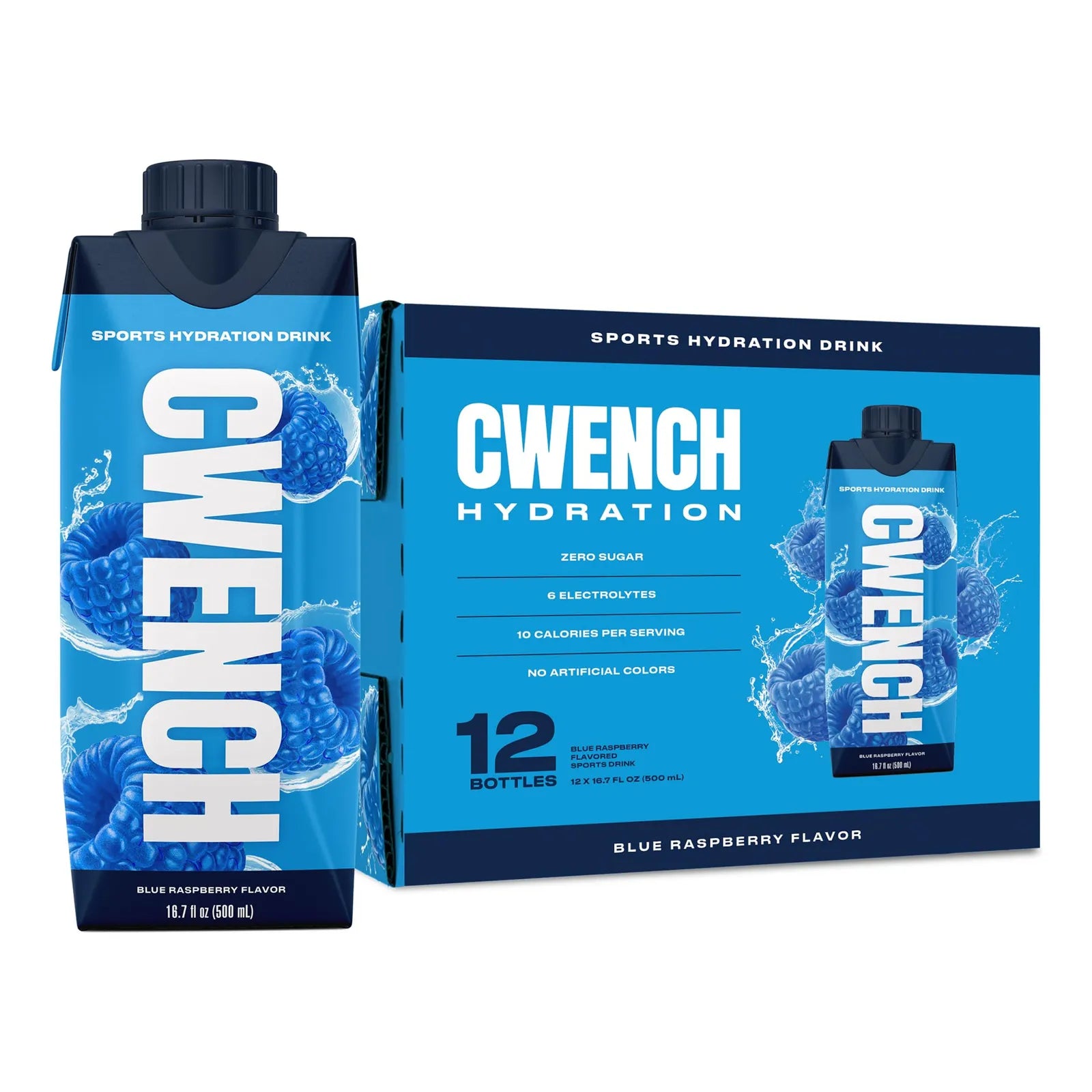 Bebida Hidratante Frambuesa Azul Cwench Pack X12 Electrolitos Y Vitami ...