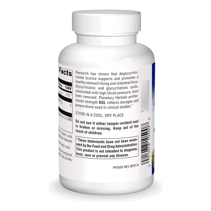 Planetary Herbals Tabletas De Regaliz Dgl 100 Unidades Para Salud Dige ...