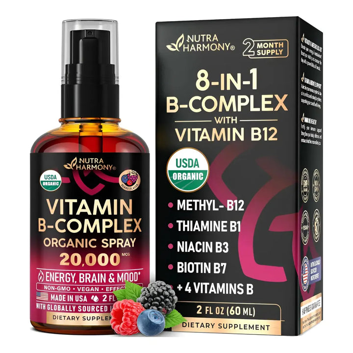 Spray NutraHarmony Complex B 8En1 Energía Y Bienestar 60 Ml Frutos Roj ...