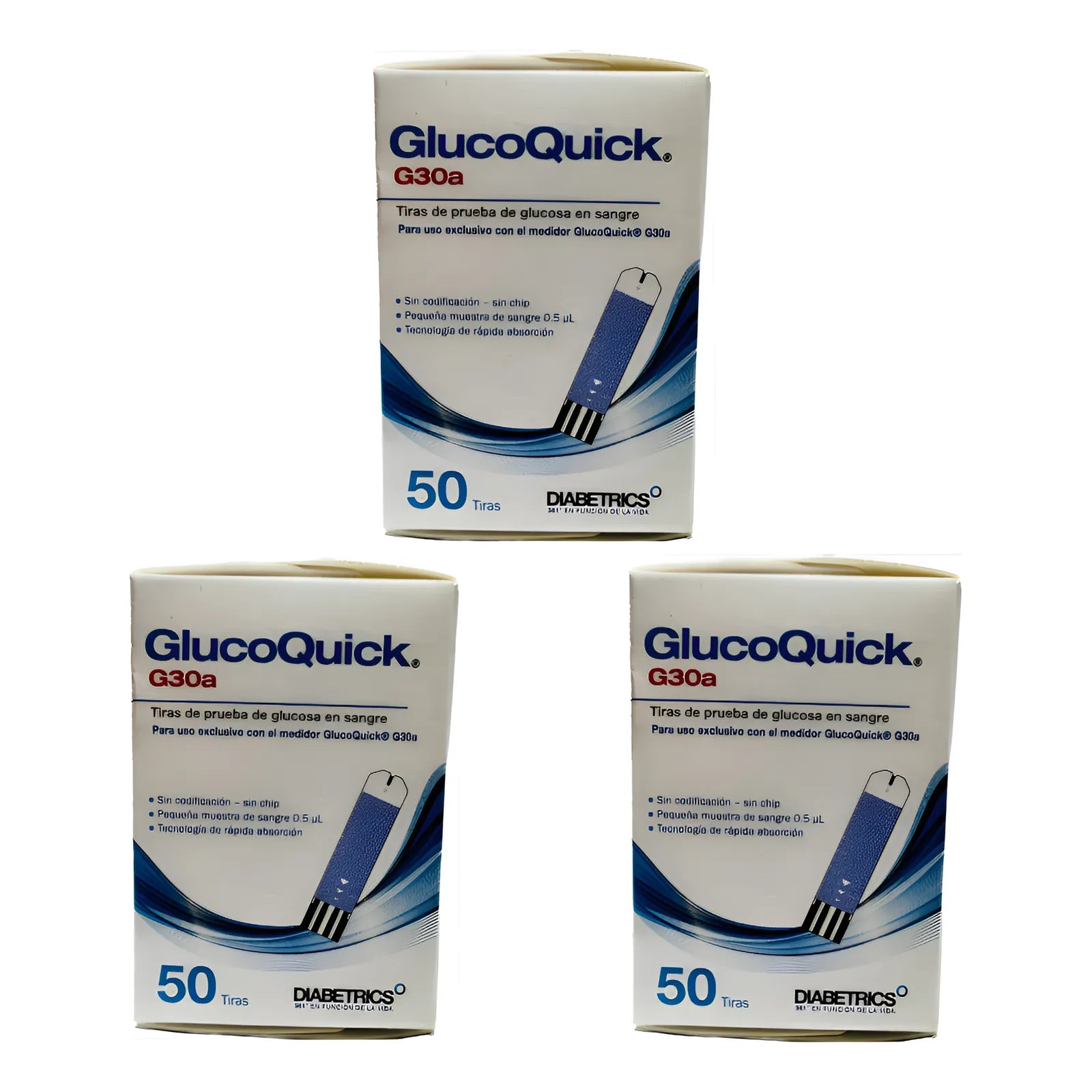 Tirillas Glucoquick G30a X 150 Tiras Prueba Glucosa Monitoreo Preciso ...