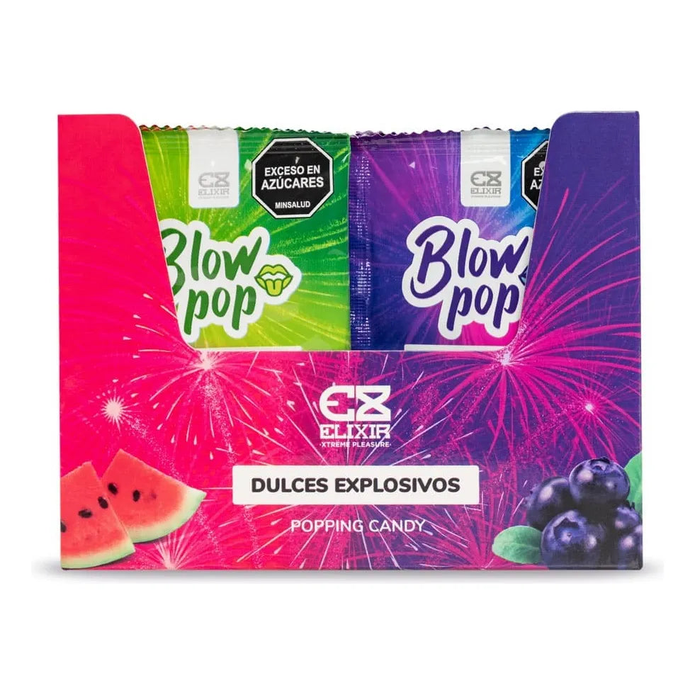 Dulces Explosivos Para Sexo Oral Elixir Blow Pop X24 Sobres Sabor Inte ...