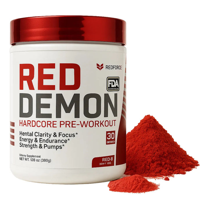 Red Demon Pre Workout Natural Red Force Suplemento Deportivo Energía Y ...