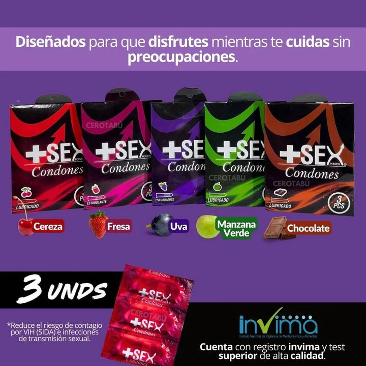 Condones Preservativo Aroma X15 Condones Saborizados Lubricados Cereza ...