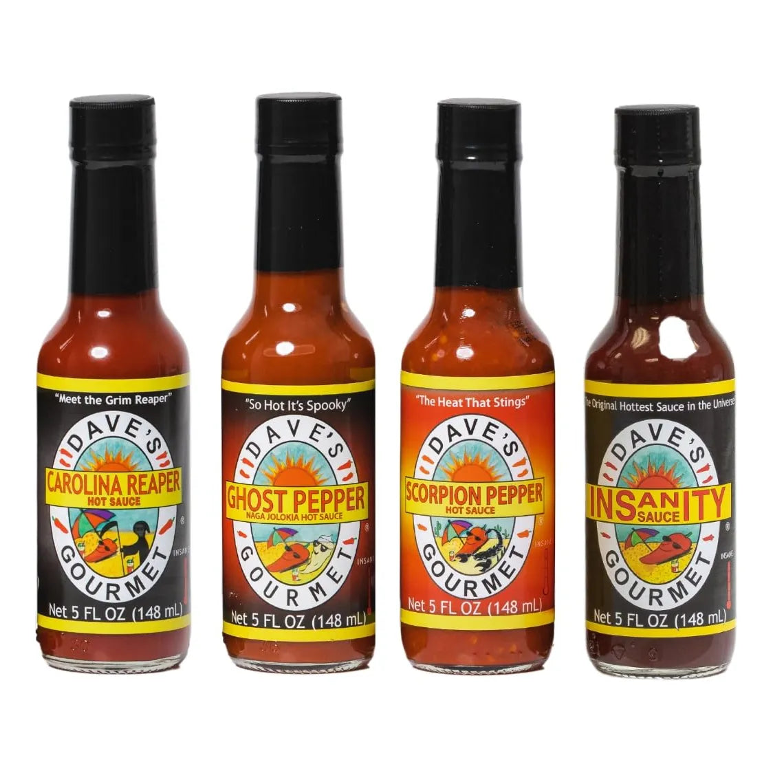 Set De Regalo Salsa Picante Insanity 4 Botellas Dave's Gourmet ...