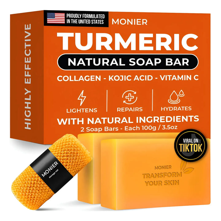 Barra De Jabón De Cúrcuma Para Manchas Oscuras Con Colágeno Y Vitamina ...