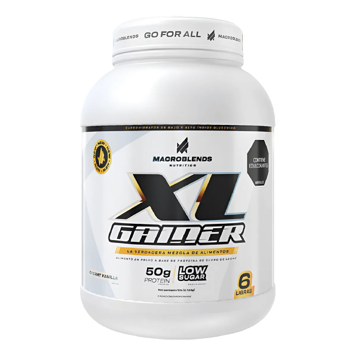 Proteína XL Food Blend Sabor Creamy Vanilla 6 lb (2.72 kg) Suplemento ...