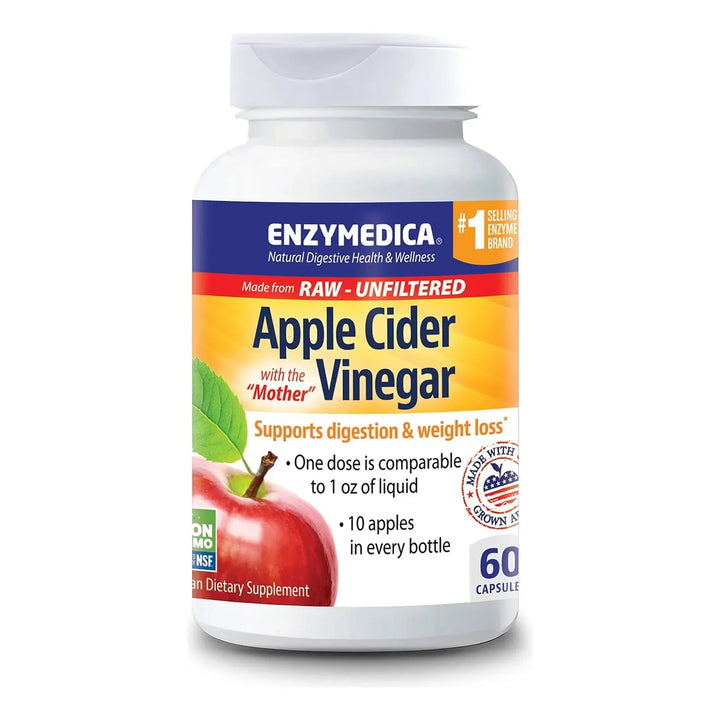 Vinagre De Sidra De Manzana Enzymedica Para Peso Saludable Y Apoyo Dig ...