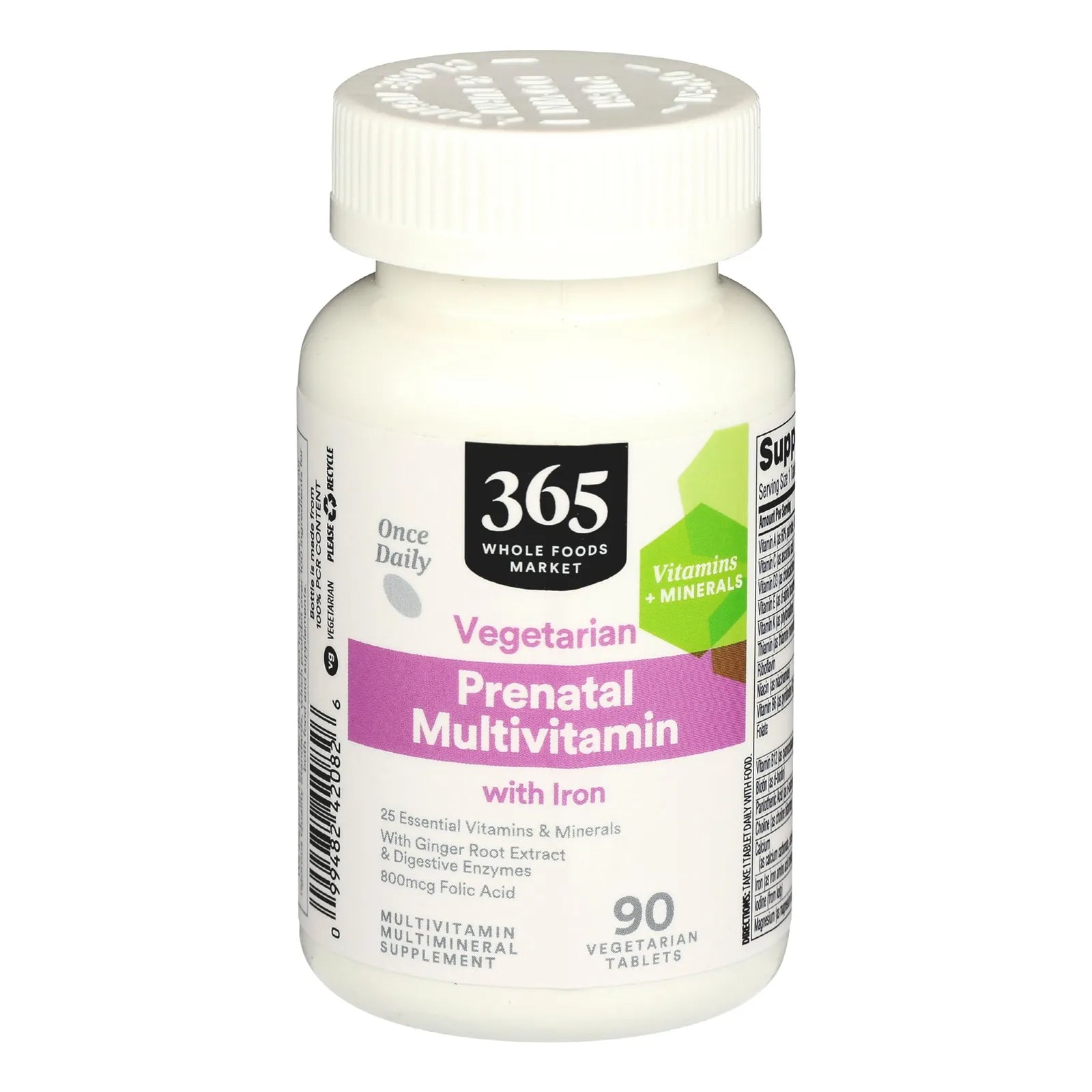 Multivitaminico Prenatal Diario 90 Tabletas Con Acido Folico Y Jengibr ...