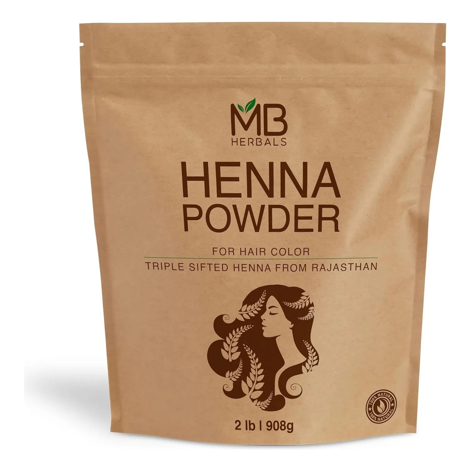 Henna En Polvo 2 Kilos Color Natural Cabello Triple Tamizado Puro Raja ...