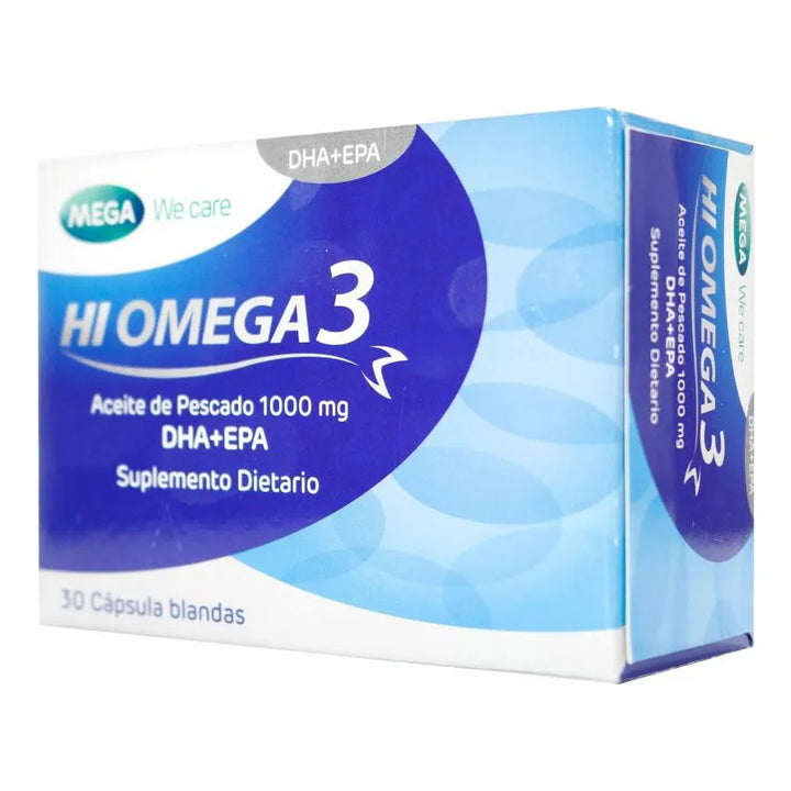 Hi Omega 3 Megalabs 1000 Mg Caja X 30 Cápsulas Blandas Aceite De Pesca ...
