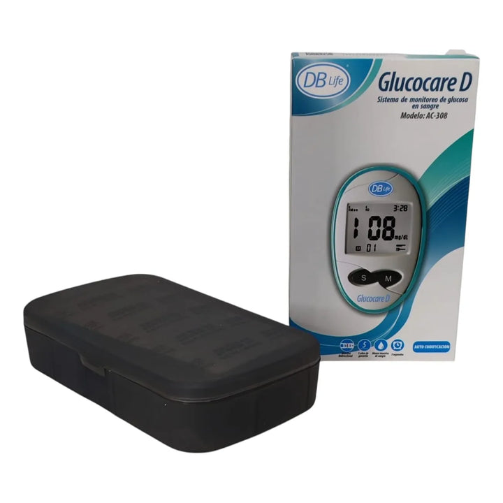 Glucometro Glucocare DB Life AC-308 Con 50 Tiras Y 50 Lancetas Blanco ...