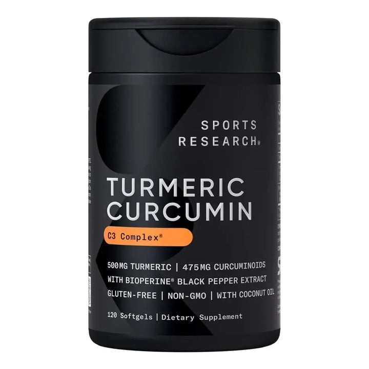 Cúrcuma Con Curcumina Complejo C3 Sports Research 500 Mg Cápsulas Blan ...
