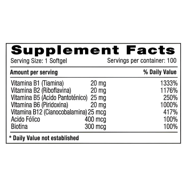 Complejo B Complex 100 American Millenium Balanced B Super Complex Sup ...