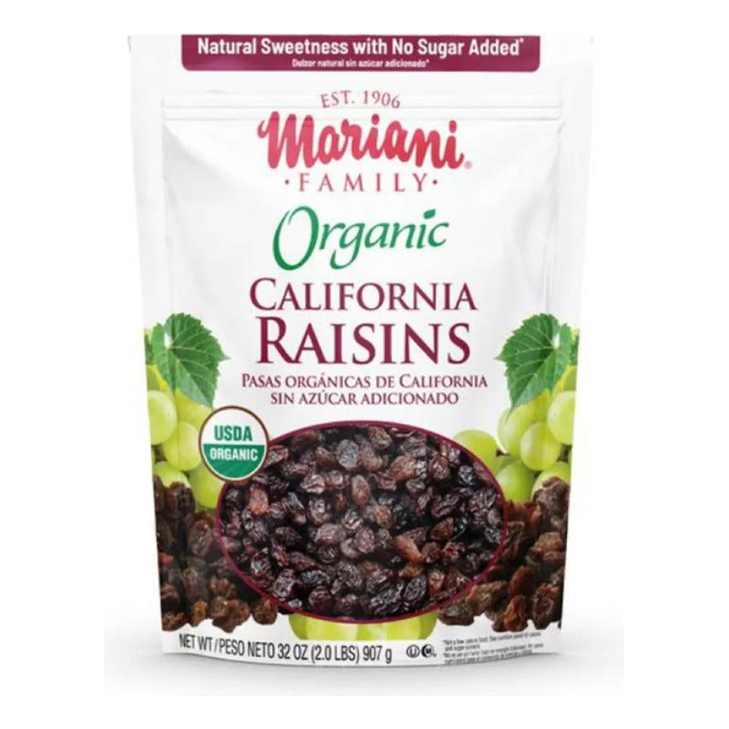 Pasas Orgánicas California 907g Nutritivo Snack Natural Libre De Quími ...