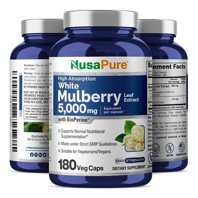 Extracto De Hoja De Morera Blanca 5000mg Nusapure Alta Calidad Y Absor ...