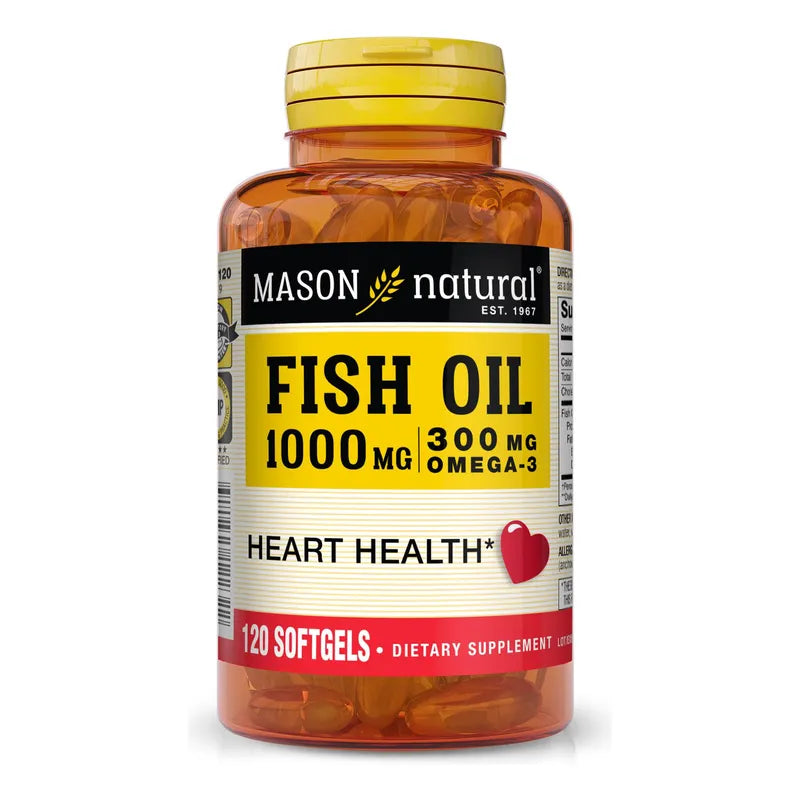Aceite De Pescado Omega 3 Mason Vitamina 1000mg Cápsulas Blandas Salud ...