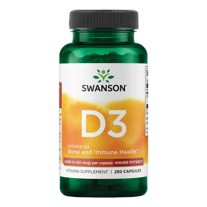 Vitamina D3 Alta Potencia 2000 Iu Huesos Inmunidad 250 Cápsulas ...