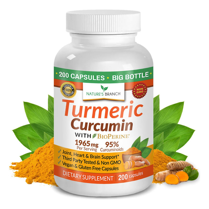 Curcumina De Cúrcuma Con BioPerine Suplemento Extra Fuerte 1965 Mg Apo ...