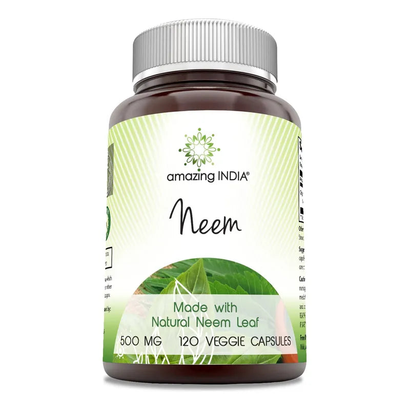 Capsulas Neem Natural 120 Unidades 500 Mg Suplemento Vegano ...