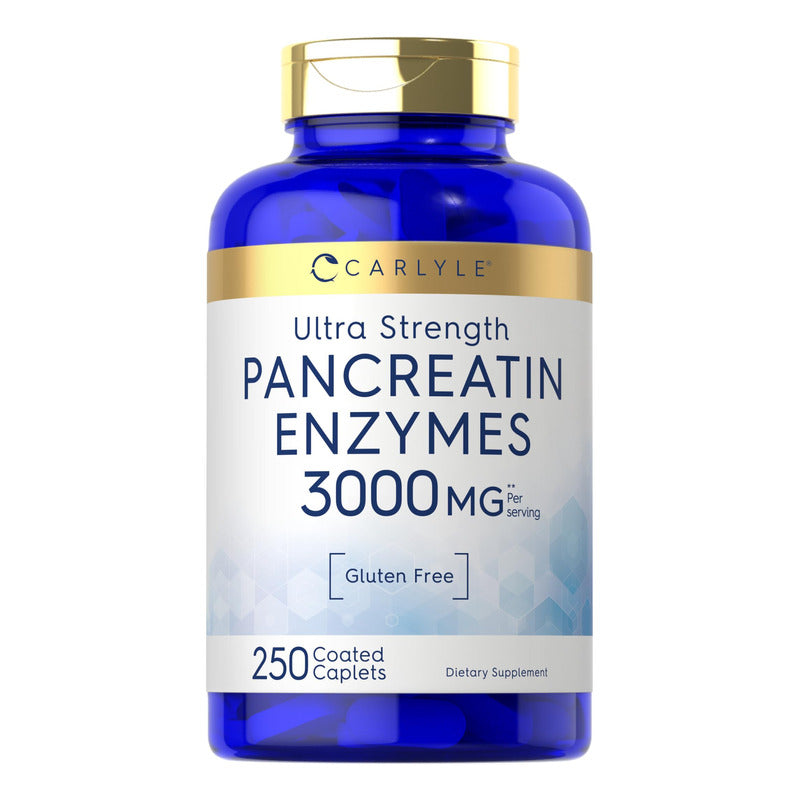 Enzimas Digestivas Pancreatina 3000 Mg 250 Tabletas Sin Gluten Alto Po ...