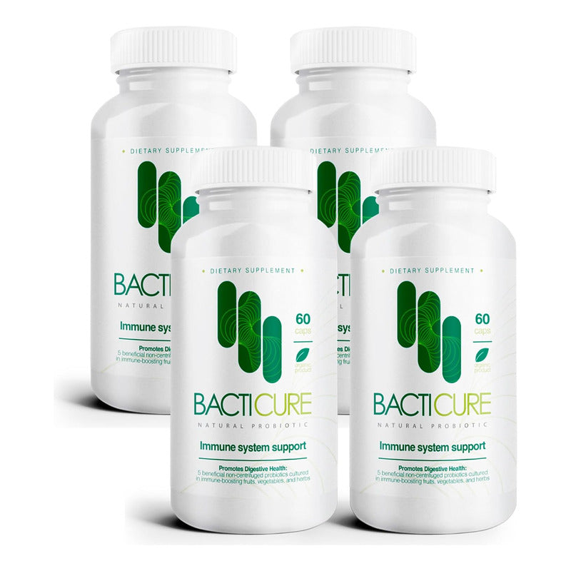 Bacticure Probiotico Natural Complejo De 240 Capsulas Salud Digestiva ...