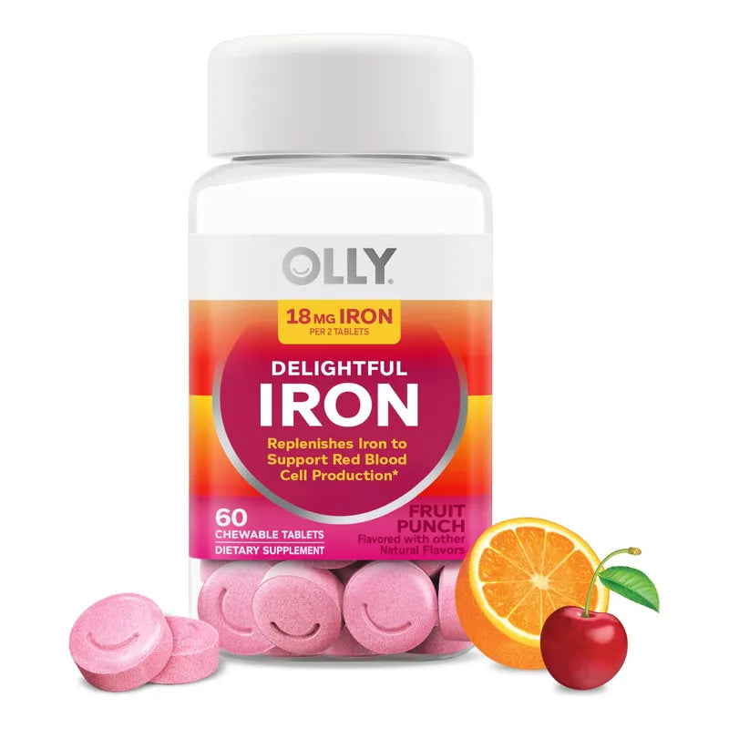 Tabletas Masticables De Hierro Sabor Ponche De Frutas 60 Uni Suplement ...