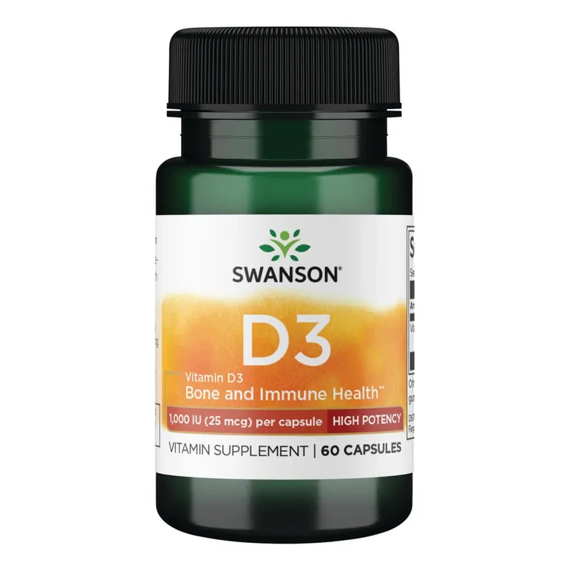 Vitamina D3 Alta Potencia 1000 Iu 25 Mcg 60 Cápsulas Saludable ...